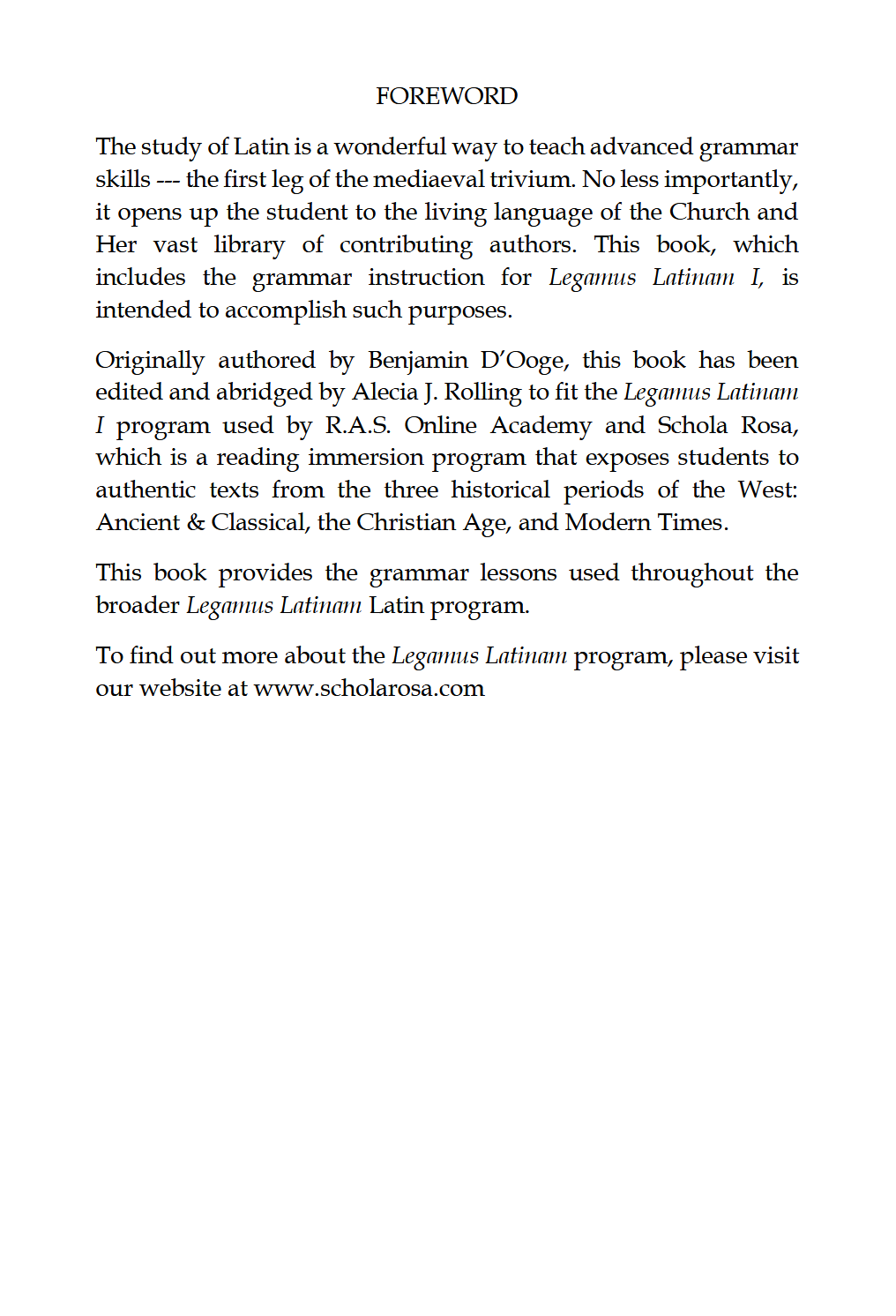 Latin Beginners I Latin One