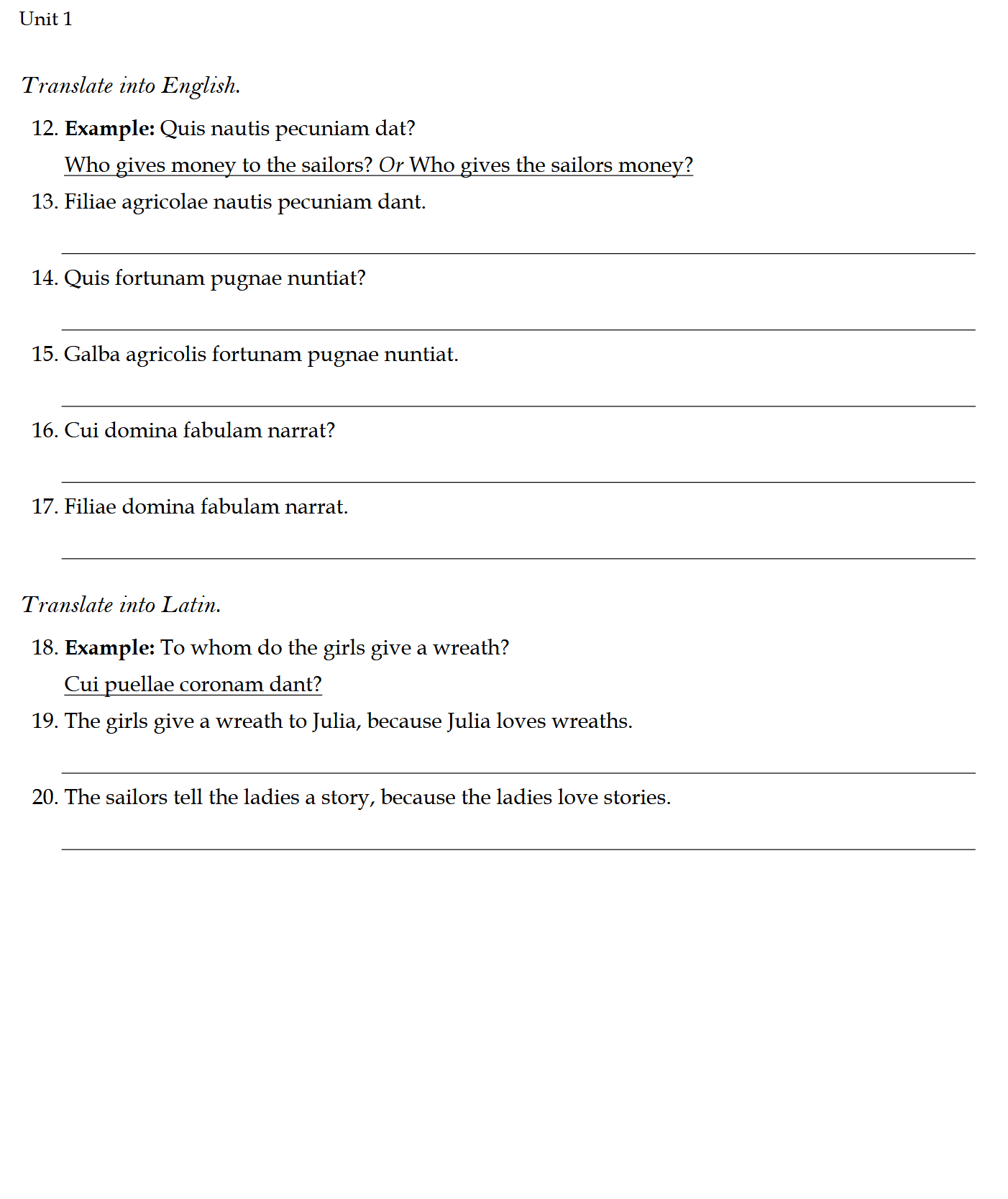 Legamus Latinam I Latin One Workbook