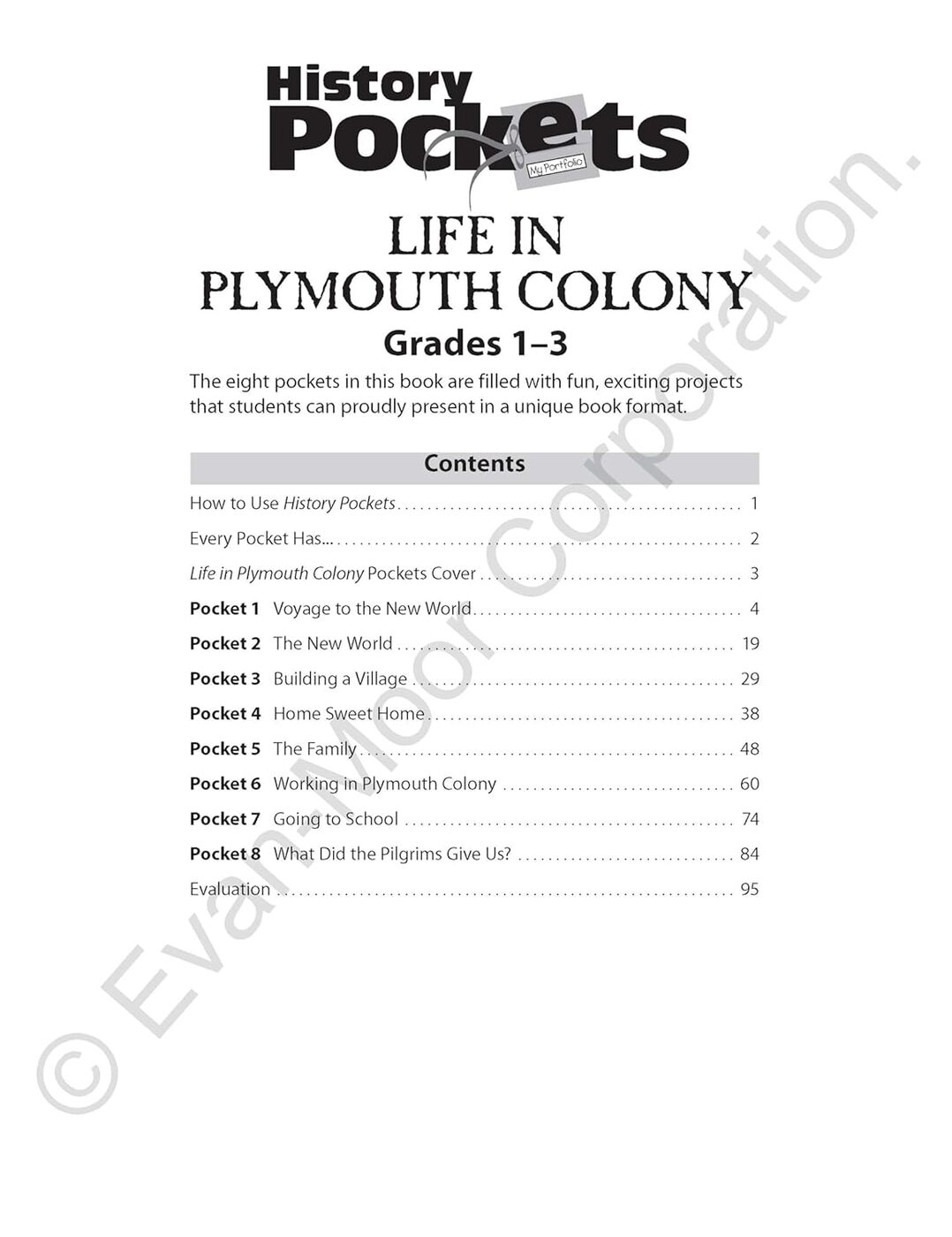 History Pocket: Life in Plymouth Colony